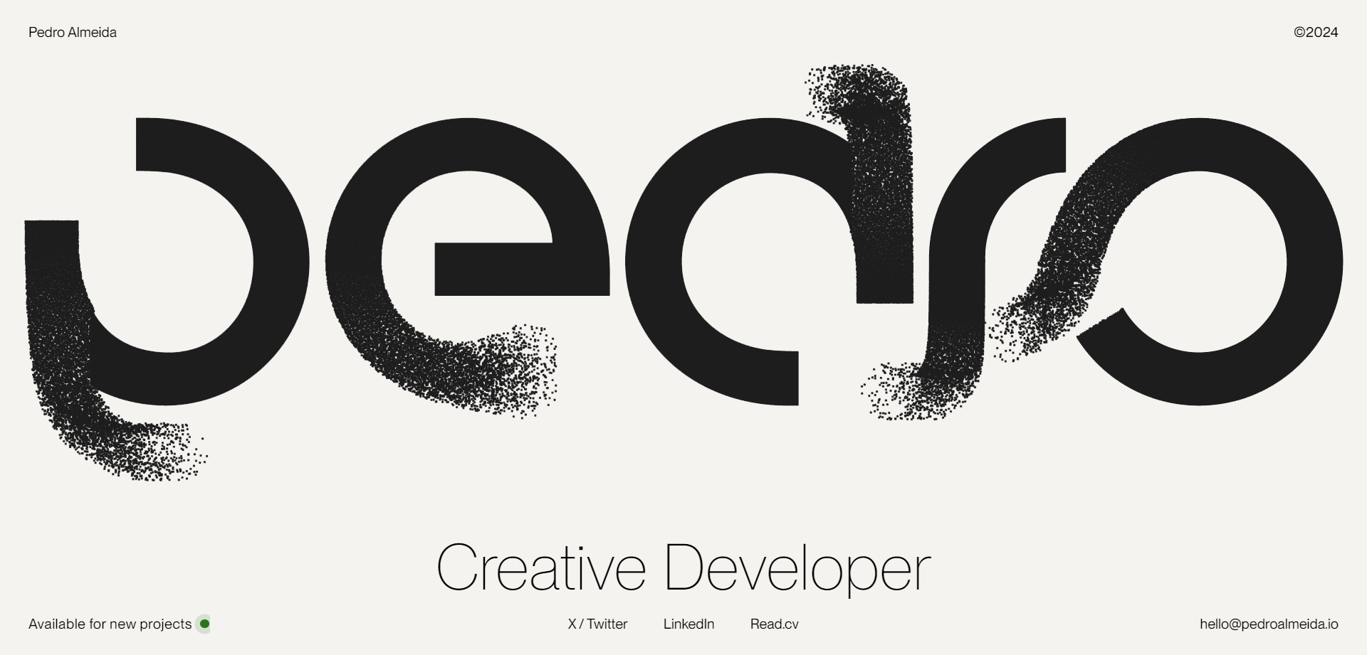 Pedro Almeida | Creative Developer